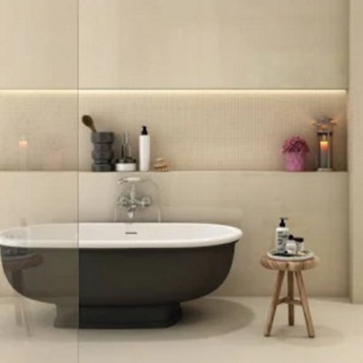 Turnberry Gloss Ivory Porcelain Floor Tile 600 x 600 mm