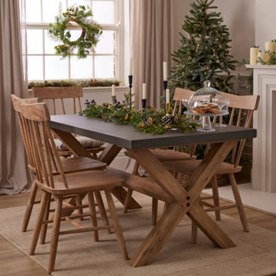 Turner Oak Spindle Back Hoop Hallway Kitchen Furniture Dining Chair ...