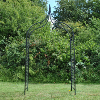 Tuscan Metal Decorative Garden Arch with Ground Spikes