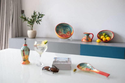 Tuscany Hand Painted Village Ceramic Kitchen Dining Oil Pourer/Drizzler ...