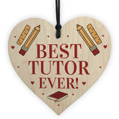 Tutor Gift Thank You Nursery School Gift Wooden Heart Gift From Student ...