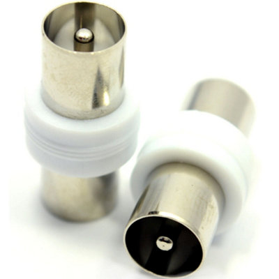 TV Aerial Cable Coupler Adapter Male to Plug Joiner RF Coaxial Coax Barrel