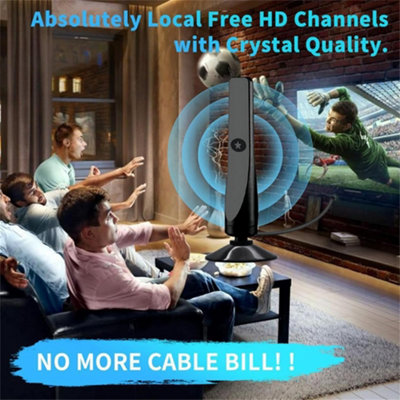 TV Aerial Digital Indoor TV Aerial with Signal Booster TV Antenna for ...