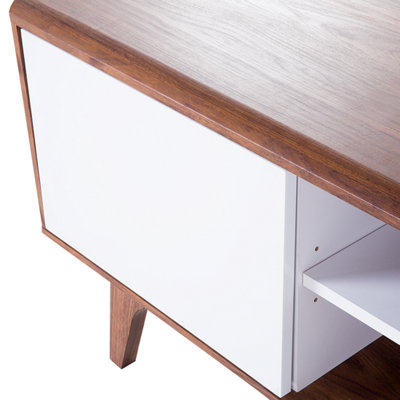 TV Stand ROCHESTER Brown/ White