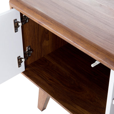 TV Stand ROCHESTER Brown/ White