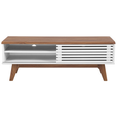 TV Stand TOLEDO II Brown/ White