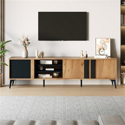 TV Stand, TV Cabinet for up to 80 Inch TV, TV Table with 3 Storage ...