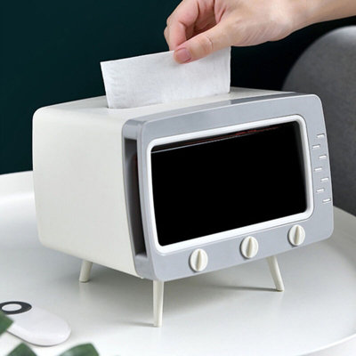TV Tissue Box Multipurpose Cute Innovative Retro Tissue Box Holder with ...