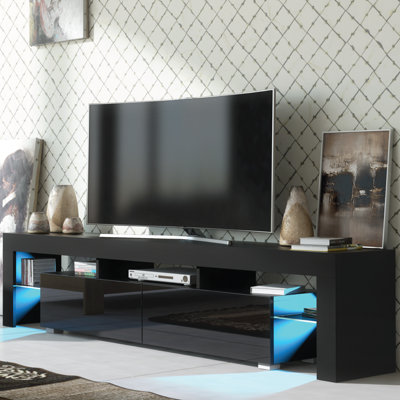 TV Unit 200cm Sideboard Cabinet Cupboard TV Stand Living Room High ...