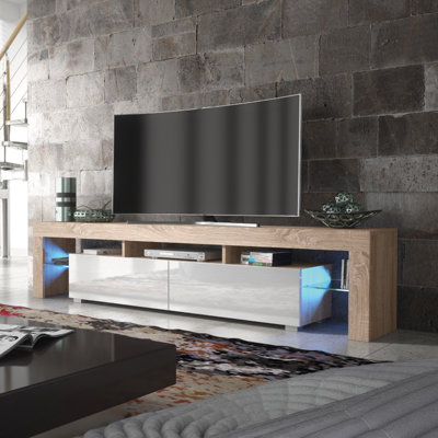 TV Unit 200cm Sideboard Cabinet Cupboard TV Stand Living Room High ...