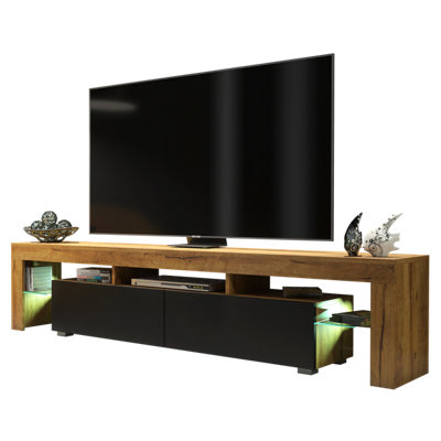 TV Unit 200cm Sideboard Cabinet Cupboard TV Stand Living Room High Matt ...