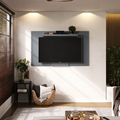 TV wall display panel, extendable or fixed, Lido, grey