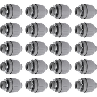 Twenty pieces half inch NPT nylon six non metallic liquid tight conduit ...
