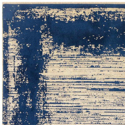 Twilight Gold Abstract Modern Bordered Rug For Living Room and Bedroom ...