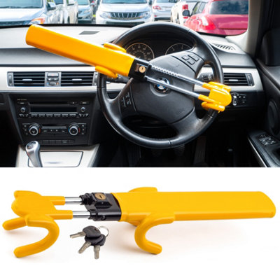 Twin Bar Steering Wheel Lock Stop Thieves Stealing Your Car Universal ...