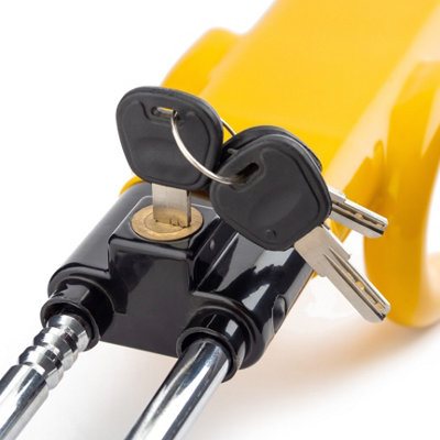 Twin Bar Steering Wheel Lock Stop Thieves Stealing Your Car Universal ...