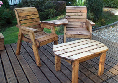 Twin Companion Set Dining - Angled. Quality - W160 x D170 x H98 - Fully ...