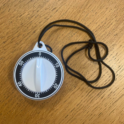 Twin Pack 60 Minute Magnetic Kitchen Timers with Rope Loud Ring & Hands ...