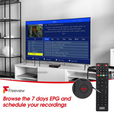 Twin Tuner PVR Freeview HD Set Top Box- Record 2 Channels ...