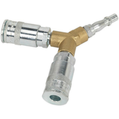 Twin Vertex Slim Y-Adaptor for Air Tools - Efficient Split Air Supply ...