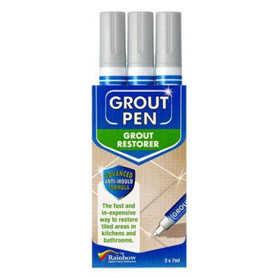 Twin White Pen Pack Grout - Designed for restoring tile grout bathrooms ...