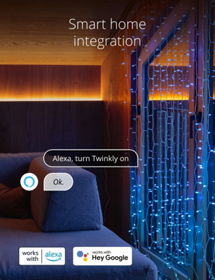 Twinkly Curtain App-Controlled LED Christmas Lights with 210 RGB+W 1.5 ...