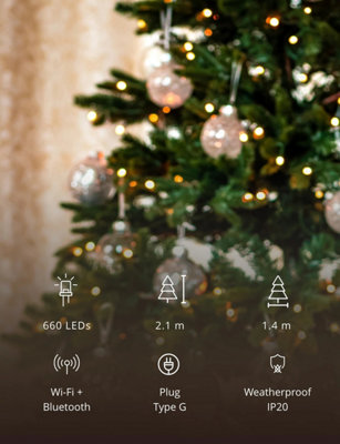 TWINKLY FALLS FIR PRE-LIT TREE APP-CONTROLLED LED SMART ARTIFICIAL ...