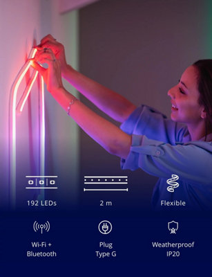 Twinkly Flex App-Controlled Flexible Light Tube with RGB (16 Million ...