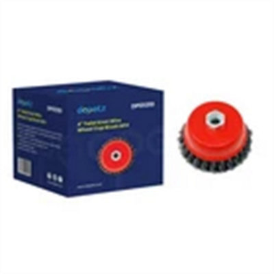 Twist Knot Wire Wheel Cup Brush Set for Angle Grinder 4" M14 4Pcs Crew