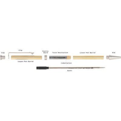 Twist Pen Kit - Nickel Satin - Project Kits