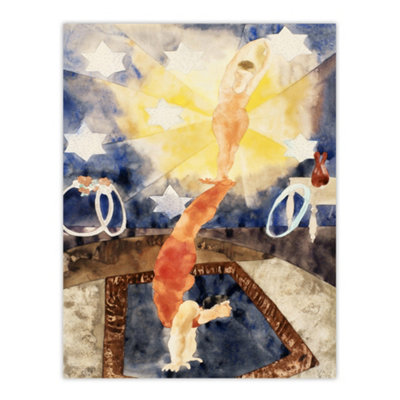 Two Acrobats in Red Tights Charles Demuth Wall Art Poster Print 12X16"