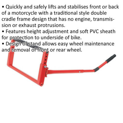 Two Arm Centre Stand - Double Cradle Frame Design - 200kg Capacity ...