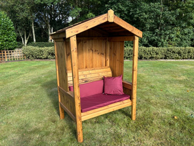 Two Seater Imperial Arbour - L80 x W129 x H183 cm - Burgundy