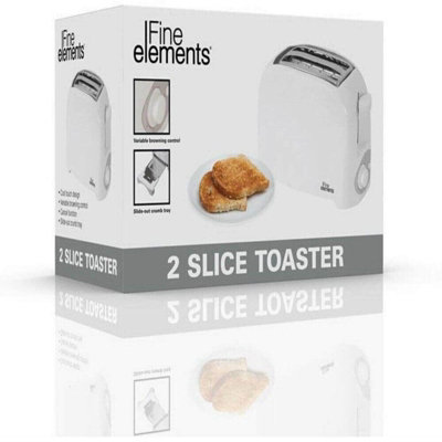 TWO SLICE TOASTER, 750w, VARIABLE BROWNING CONTROL, SLIDE OUT CRUMB ...