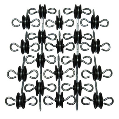 Two Way Gate Handle Insulators X20 (Electric Fence Screw In Anchor Poly ...