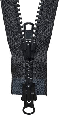 TWO-WAY O/E ZIP 76CM - Vislon Heavy Two-Way Open End Zip: 76cm: Black - YKK
