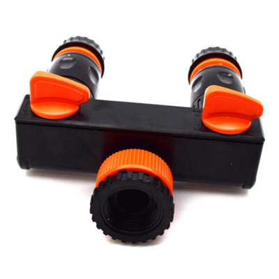 Two Way Tap Splitter for Garden Hose Pipe Irrigation System with Valves ...