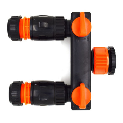 TWO WAY TAP SPLITTER FOR GARDEN HOSE PIPE IRRIGATION SYSTEM WITH VALVES ...