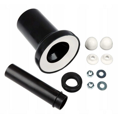 Tycner 190mm Long Black Straight Soil Pipe Wc Toilet Waste Water Pan ...