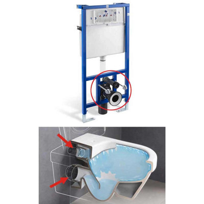 Tycner 190mm Long Black Straight Soil Pipe Wc Toilet Waste Water Pan ...