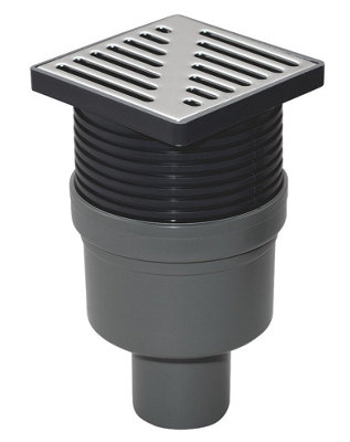 Tycner Regulated Height Bottom Outlet 100x100mm Floor Ground Waste ...