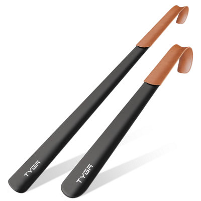 TYGA Metal Shoe Horn Set (42cm & 58cm), Extra Long Handled Shoehorn ...