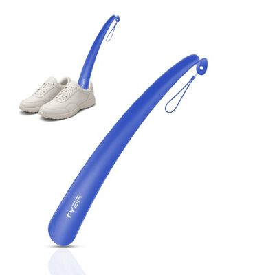 TYGA Shoe Horn, Long Handled, Snap-Proof Flexible Plastic (17in, 43cm ...