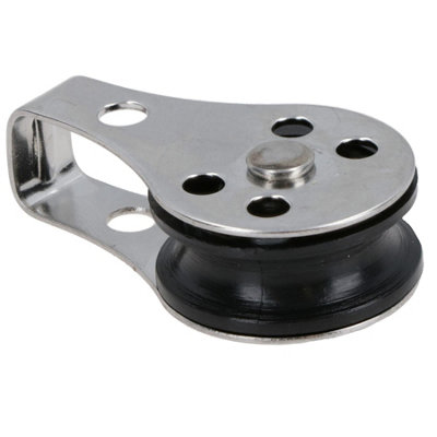 Type 2 Marine Pulley Block 26mm Diameter Nylon Wheel Stainless Steel 1pc