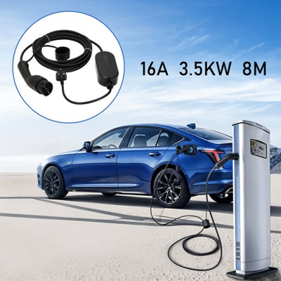 Type 2 to 3 Pin Plug EV Charger Cable with LED Indicators