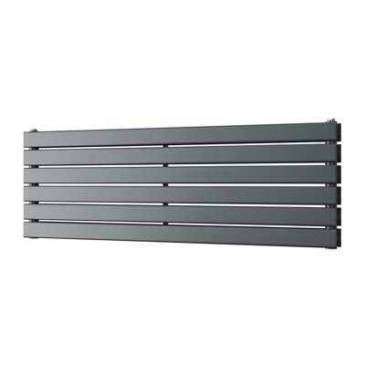 Typhoon Axis Anthracite Horizontal Radiator H408mm x W1200mm Double Panel