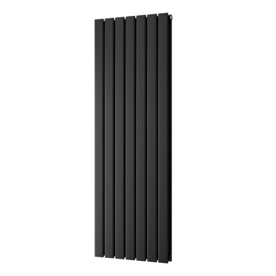 Typhoon Black Vertical Radiator H1400mm x W476mm Double Panel
