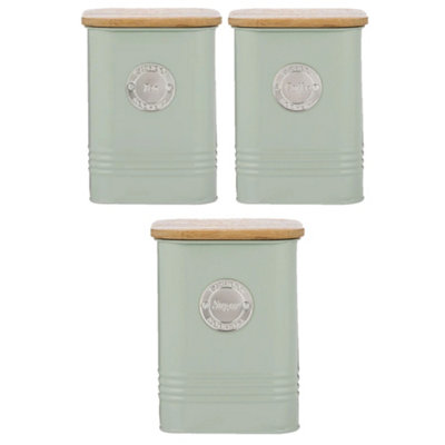 Typhoon Living Squircle Mint Tea, Coffee & Sugar Canister Set