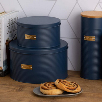 Typhoon Otto Pasta Storage 2 Litre with Bamboo Lid - Navy