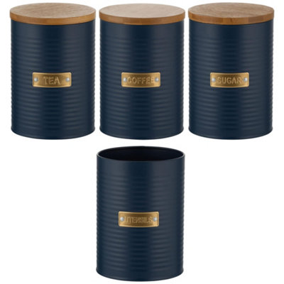 Typhoon Otto Set of 4 Round Storage Canister - Navy